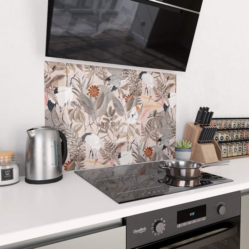 Glass Stove Backsplash Kitchen Splashback Wall Panel Behind - Etsy