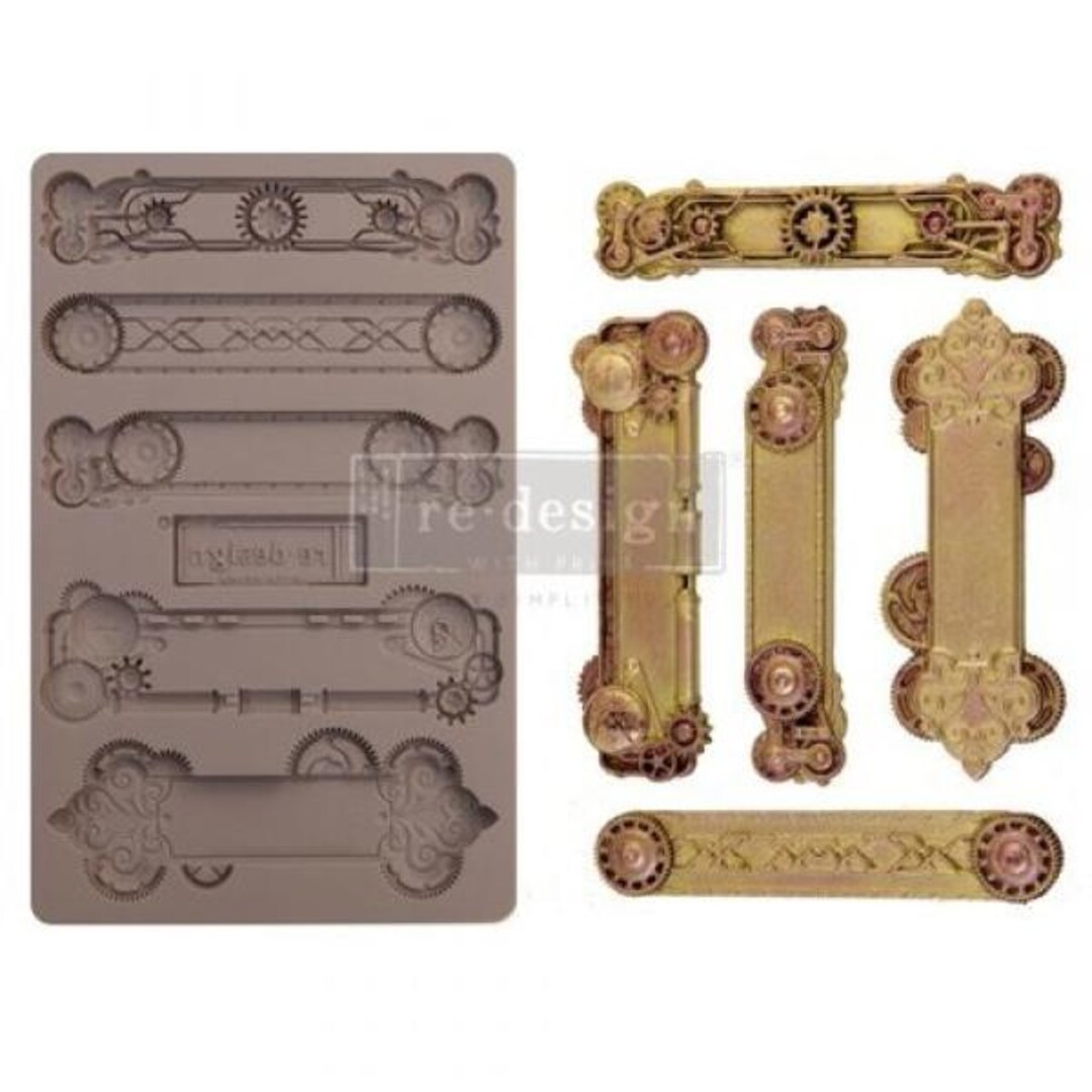 Re-design With Prima, Steampunk Plates Mould - Etsy