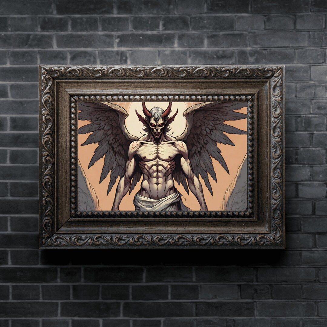 Demon Poster Gothic Print Satanic Wall Decor Wall Art - Etsy