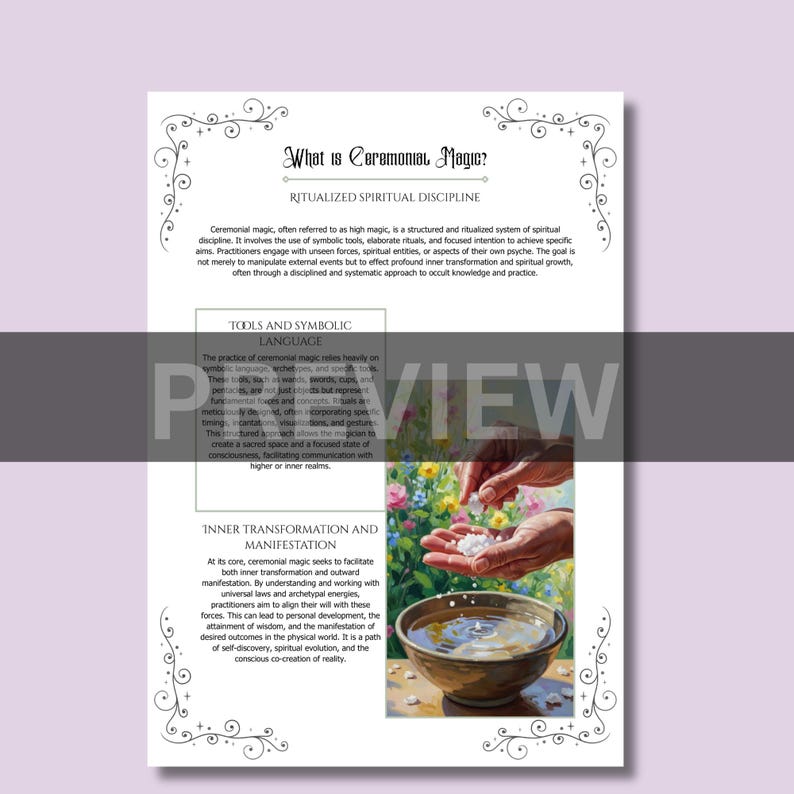 Ceremonial Magic Grimoire, Printable Book of Shadows, Witchcraft Pages, Spellbook, PDF - Etsy