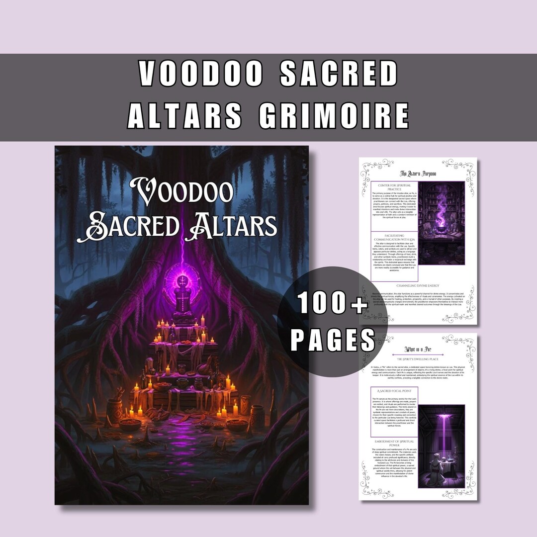 Voodoo Sacred Altars Grimoire Pages, Printable Book of Shadows (PDF ...