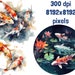 Koi Fish Clipart, Koi Carp Clipart, Cute Fish Clipart, Japanese ...