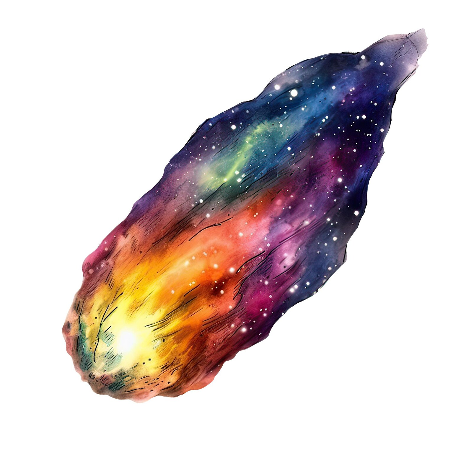 Comet Clipart, Astroid Clipart, Space Clipart, Comet Shower Png ...