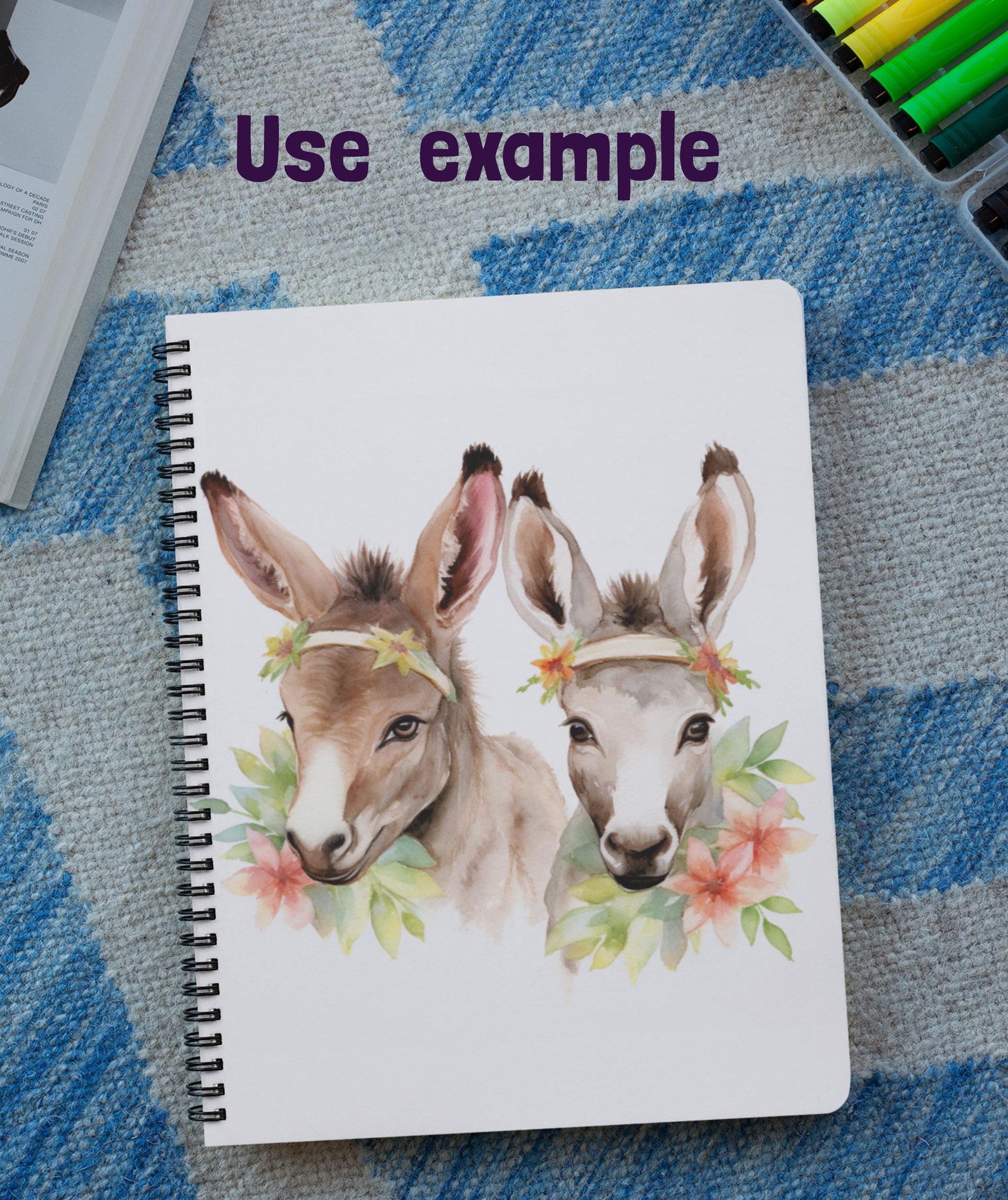 Donkey Clipart, Farm Donkey Png, Cute Donkey Clipart, Watercolor ...