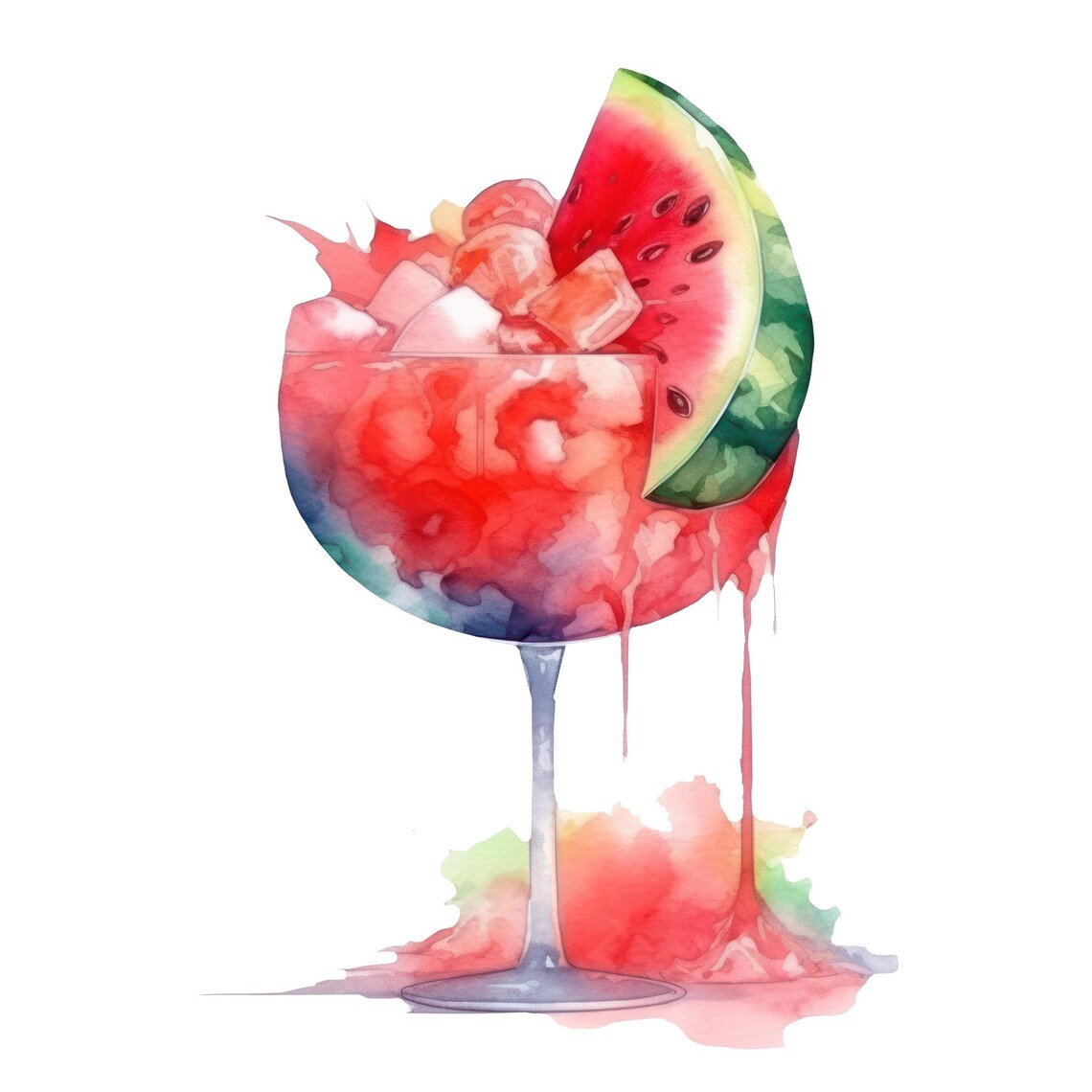 Watermelon Clipart, Summer Fruit Png, Watermelon Clipart Bundle ...