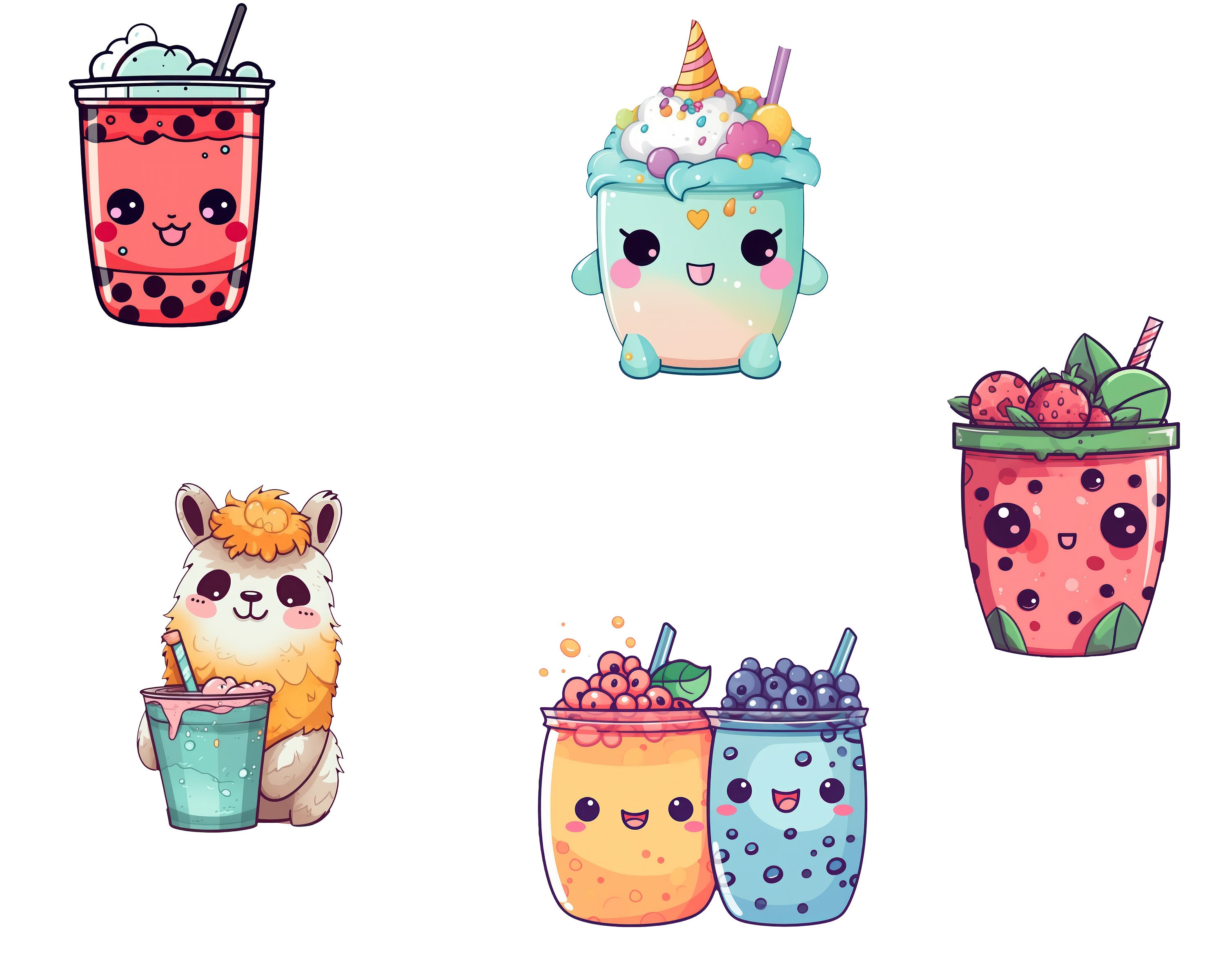 Cute Bubble Tea Clipart, Kawaii Bubble Tea Png, Cute Kawaii Boba Tea ...