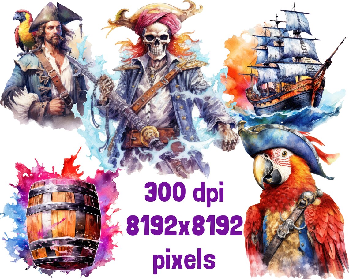 Pirate Clipart Pirate Clipart Bundle Pirate Ship Clipart - Etsy