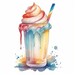 Milkshake Clipart Watercolor Milkshake Clipart Bundle Dessert Clipart ...