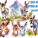 Donkey Clipart, Farm Donkey Png, Cute Donkey Clipart, Watercolor ...