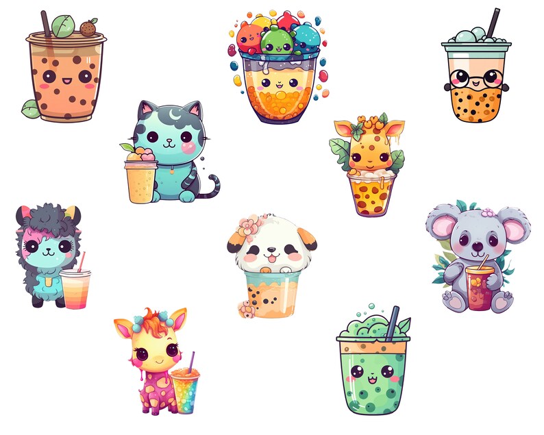 Cute Bubble Tea Clipart, Kawaii Bubble Tea Png, Cute Kawaii Boba Tea ...