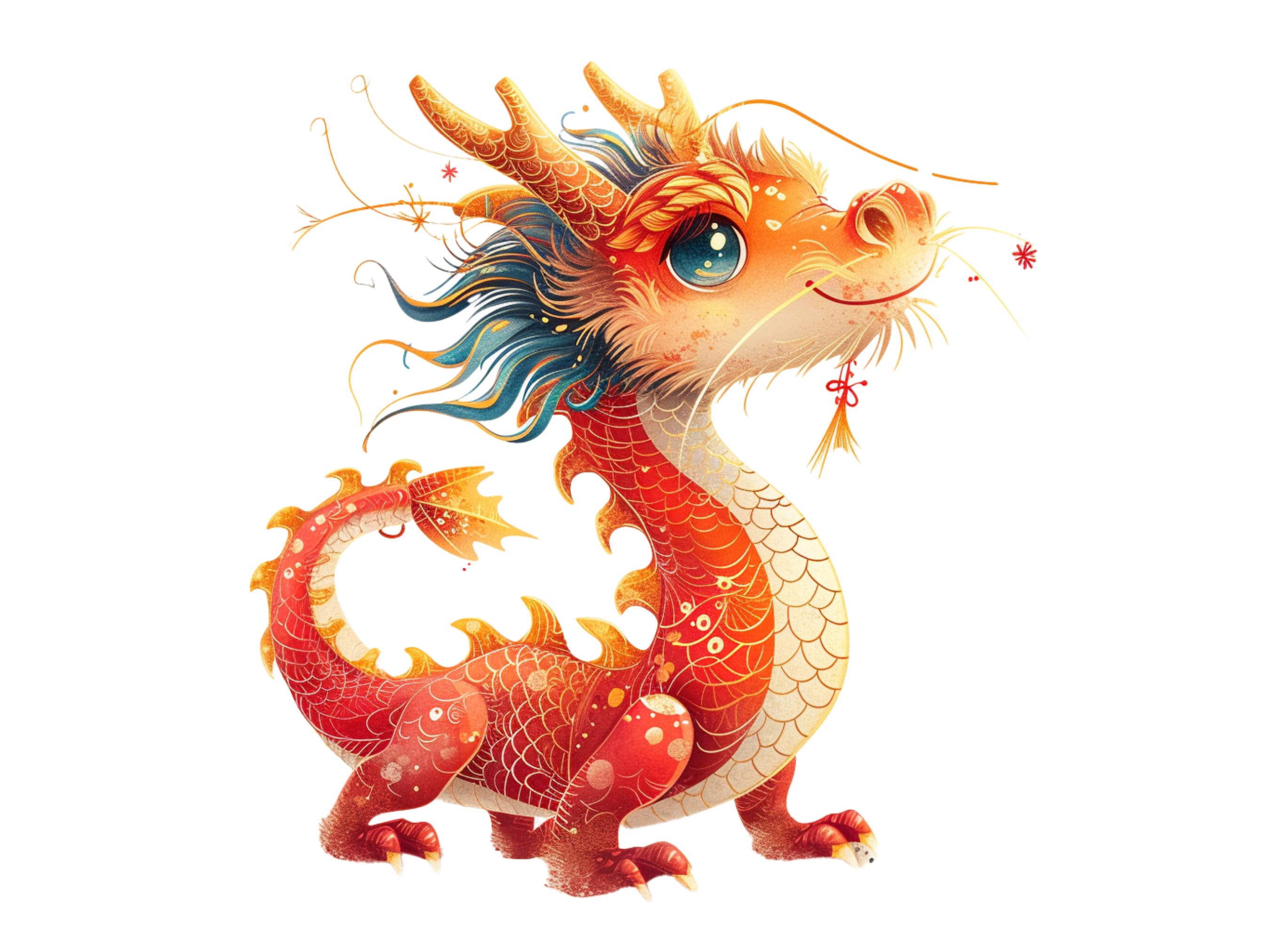 39 Cute Chinese Dragons Clipart, Chinese New Year, Big Bundle, Chinese ...