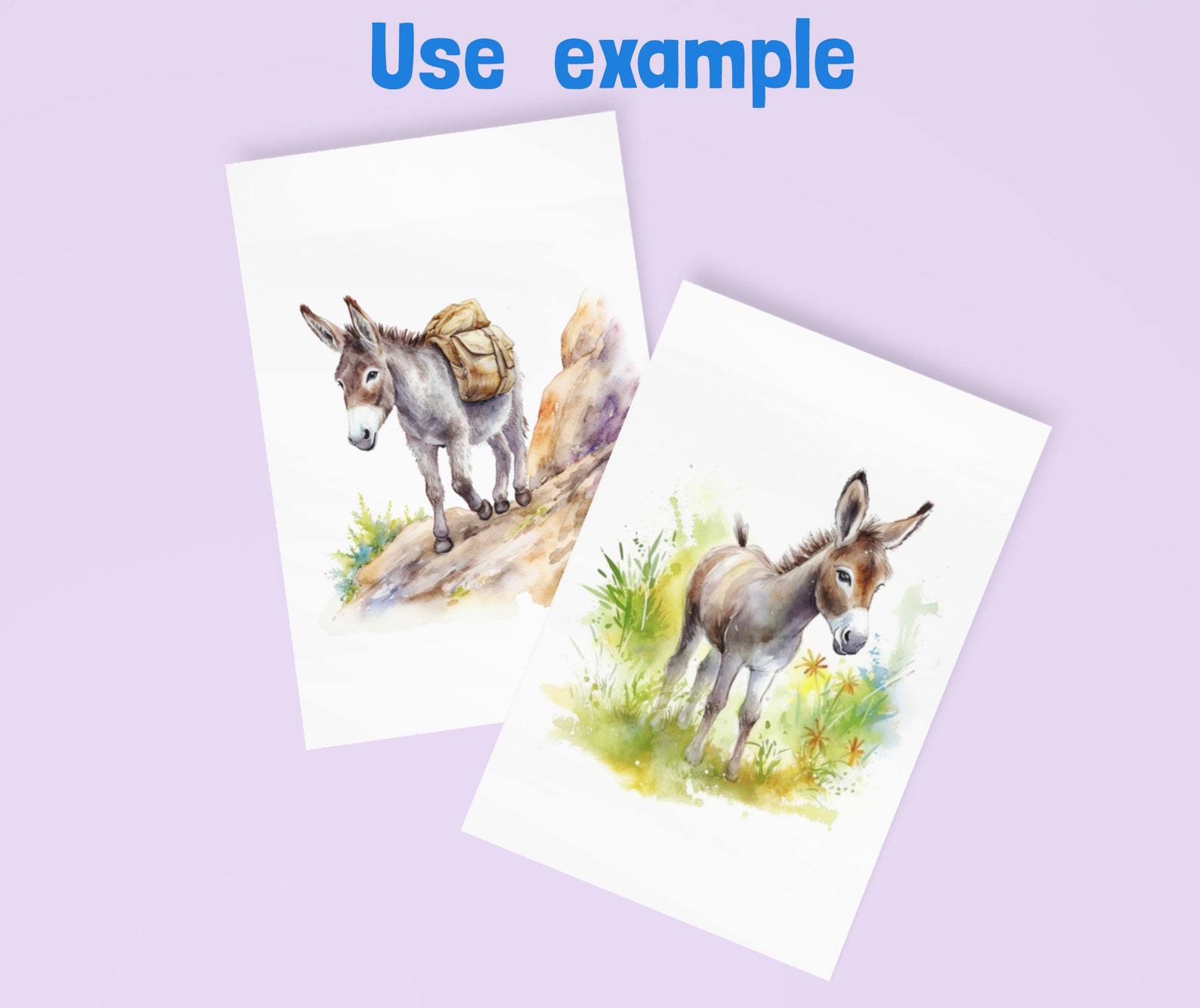 Donkey Clipart, Farm Donkey Png, Cute Donkey Clipart, Watercolor ...