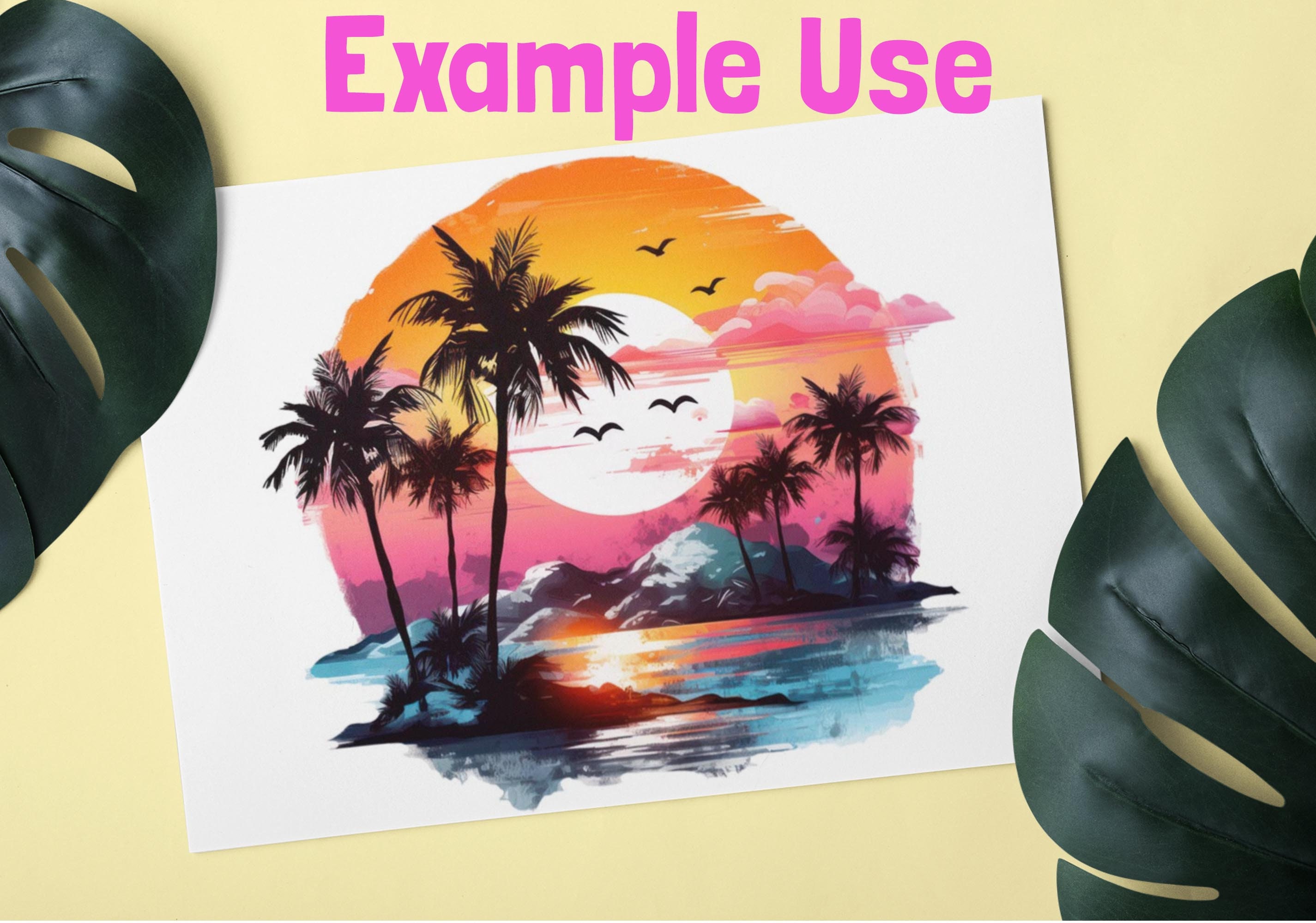 Tropical Island Watercolor Clipart, Tropical Png, Digital Download for ...