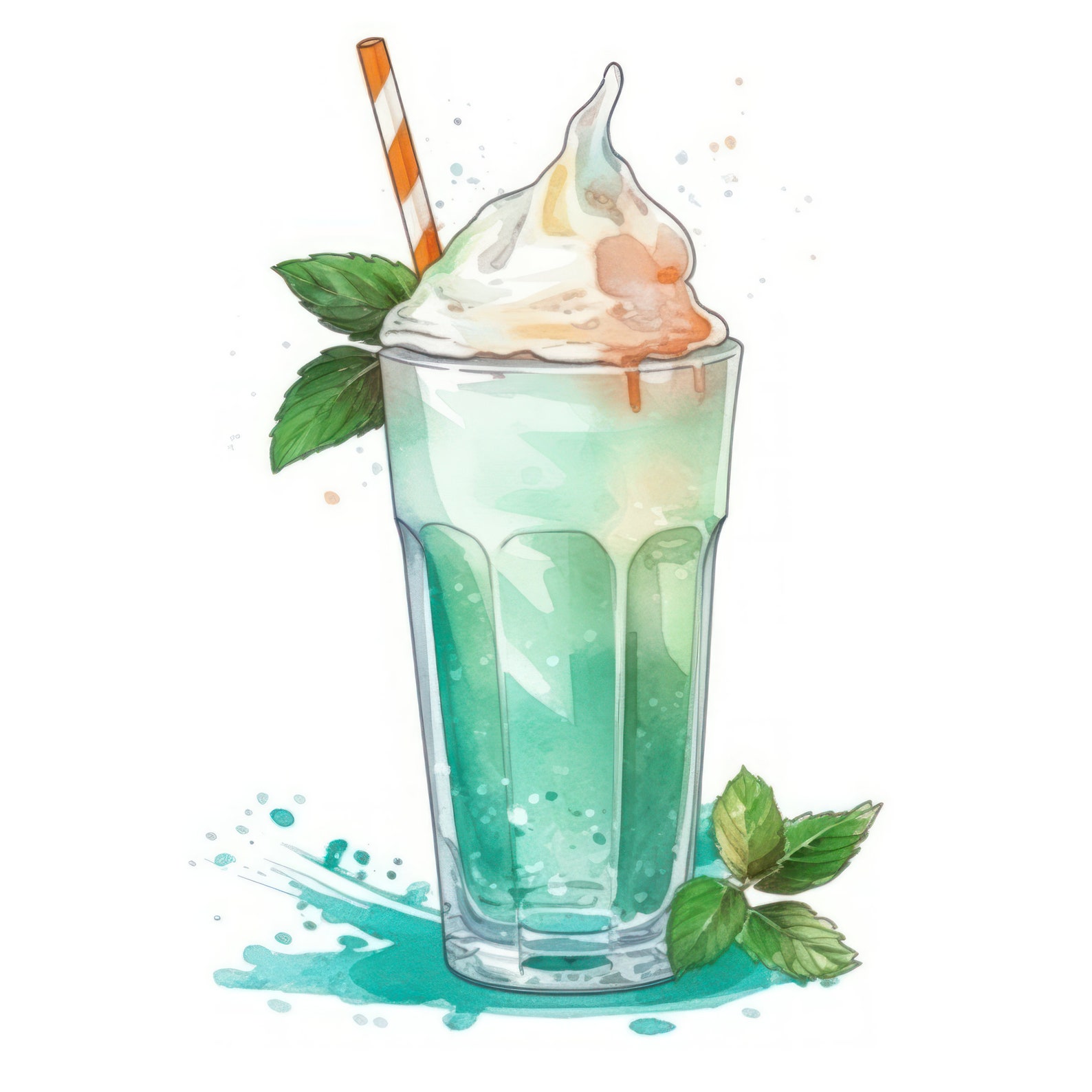 Milkshake Clipart Watercolor Milkshake Clipart Bundle Dessert - Etsy