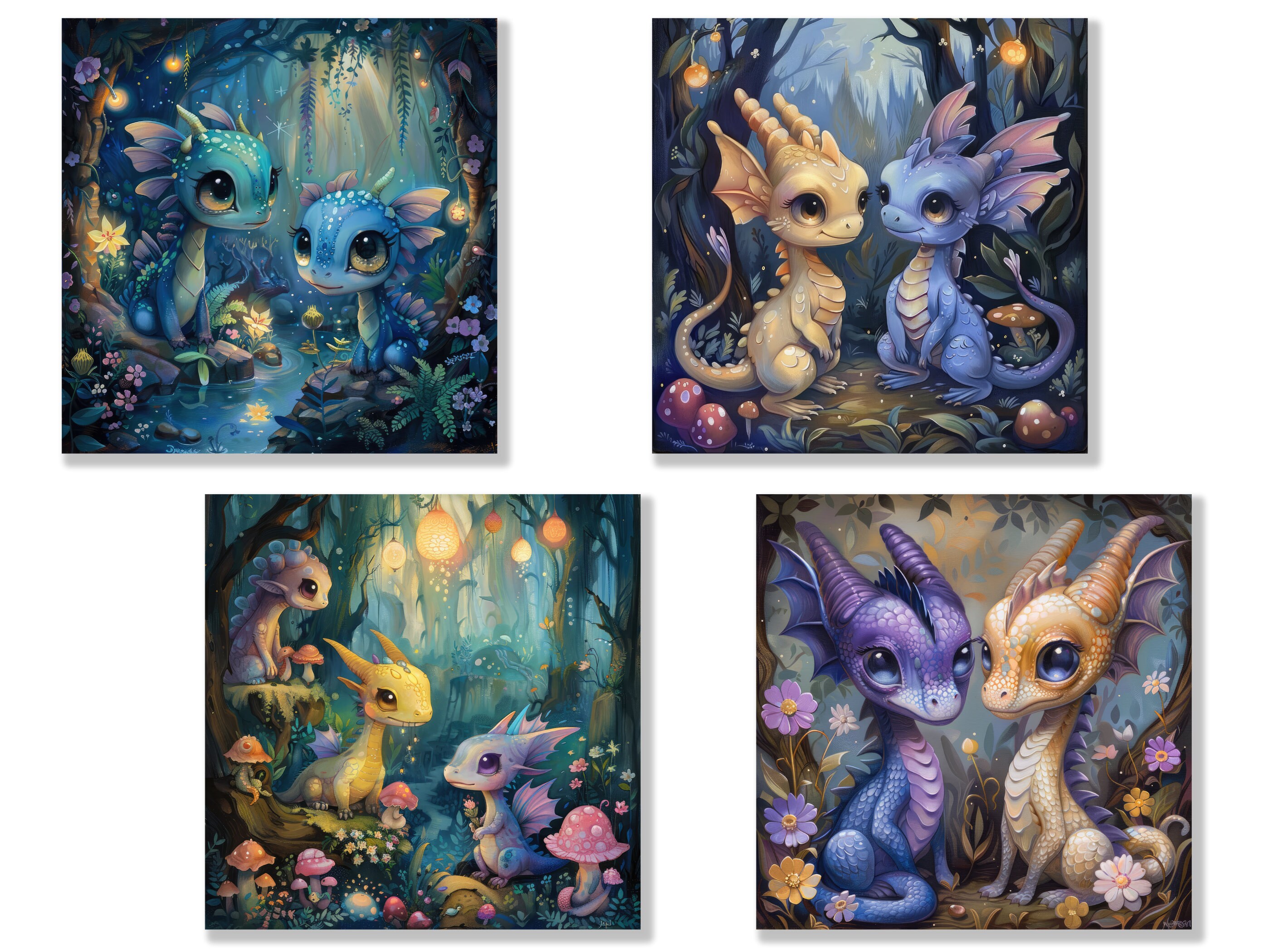 20 JPG Cute Baby Dragon Digital Paper, Fantasy Papers, Baby Dragon Png ...