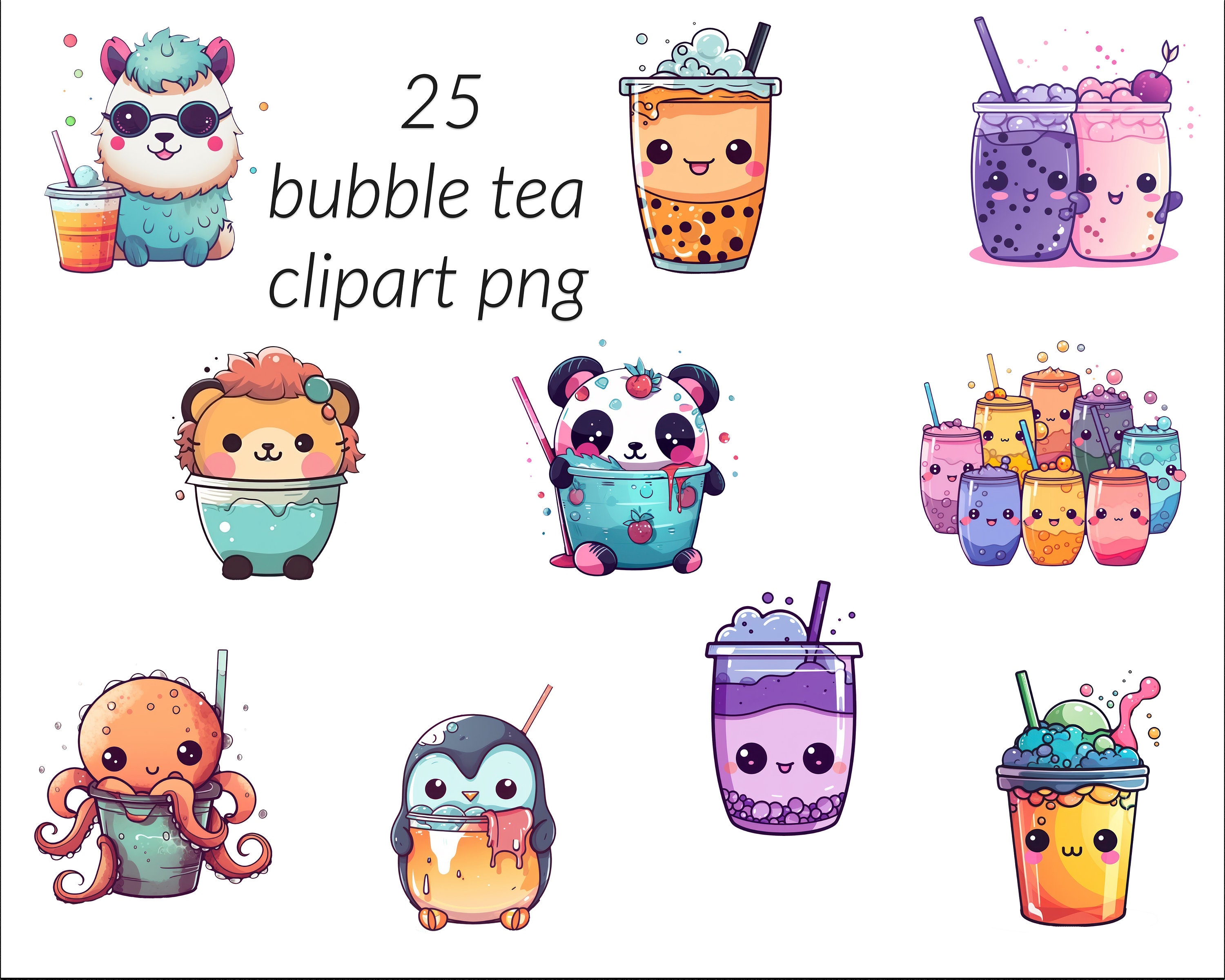 Cute Bubble Tea Clipart, Kawaii Bubble Tea Png, Cute Kawaii Boba Tea ...
