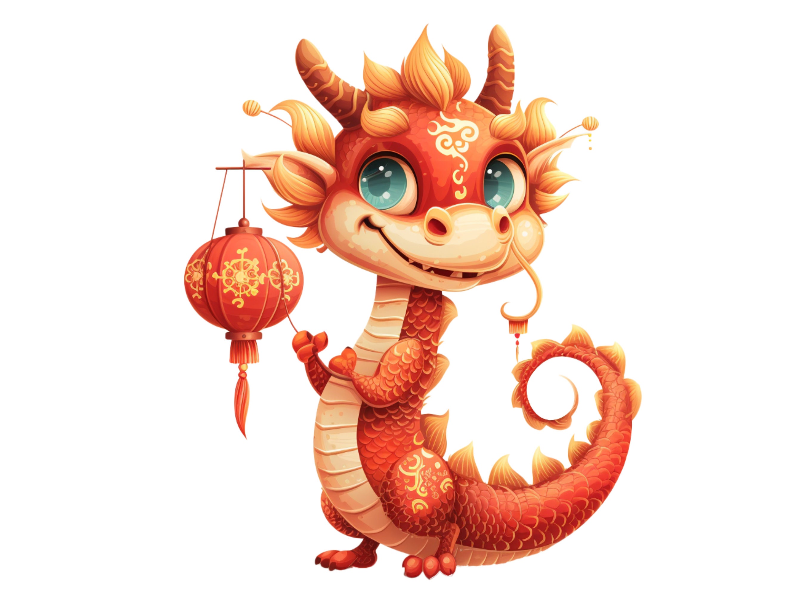 39 Cute Chinese Dragons Clipart, Chinese New Year, Big Bundle, Chinese ...