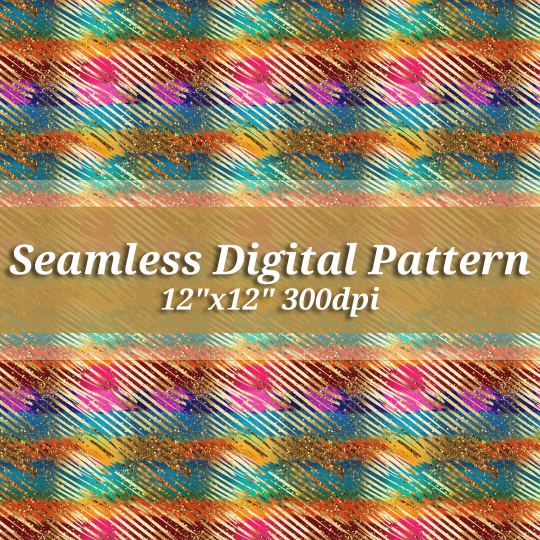 Rainbow Glitter Seamless Digital Pattern, Repeating Digital Paper, 12 ...