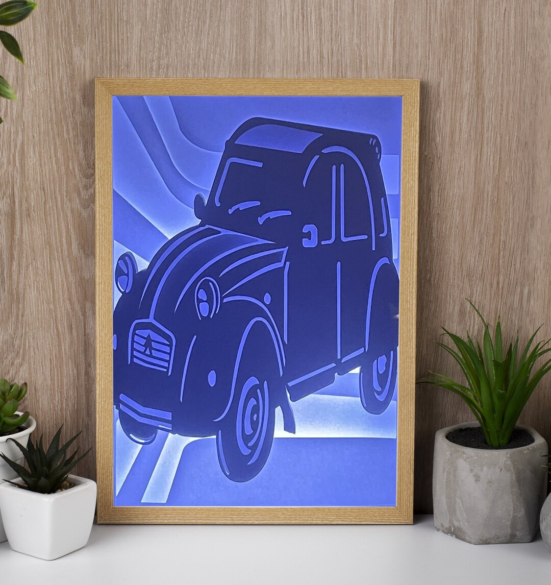 Lightbox Digital File SVG PDF PNG to Create a Citroën 2CV Car Type ...