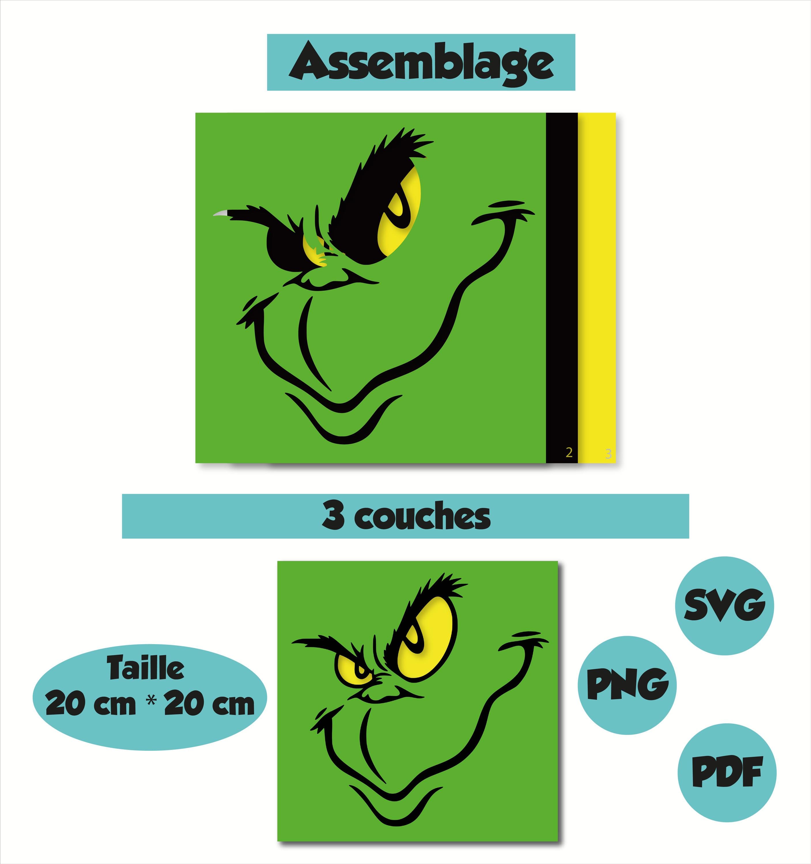 Grinch Shadow Box Christmas Multilayer 3D SVG Digital File, Grinch Svg ...