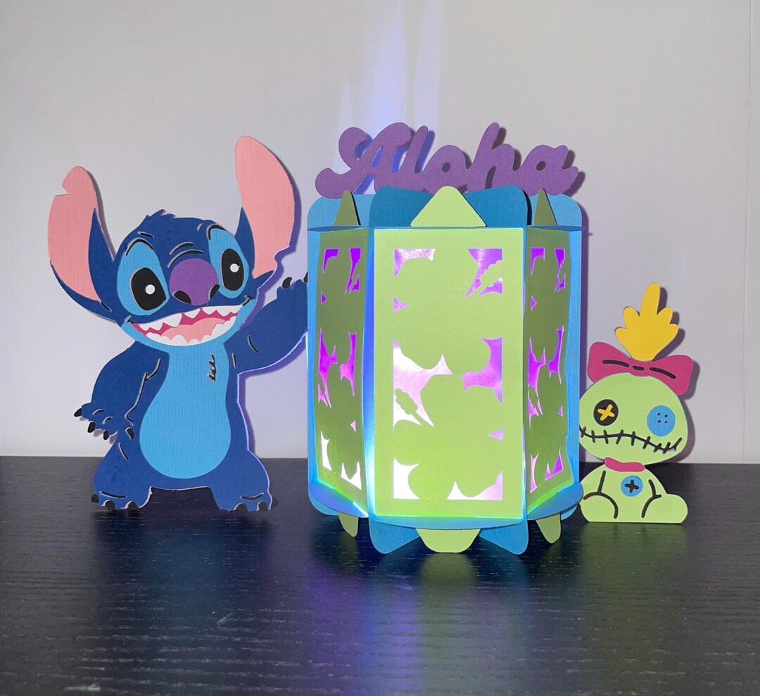 Lantern Stitch Digital File SVG, Svg Lantern Cartoon, Stitch Lantern 3D ...