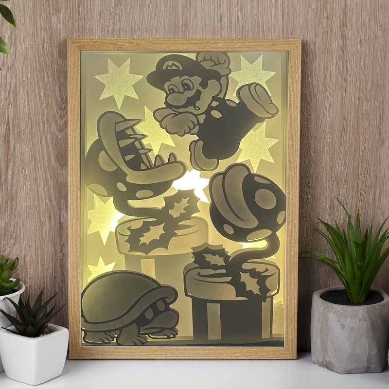 Mario Shadow Box - Etsy