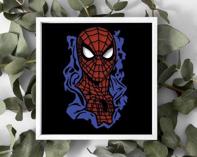 Spiderman Inspired 3D Lighted Shadow Box - Etsy