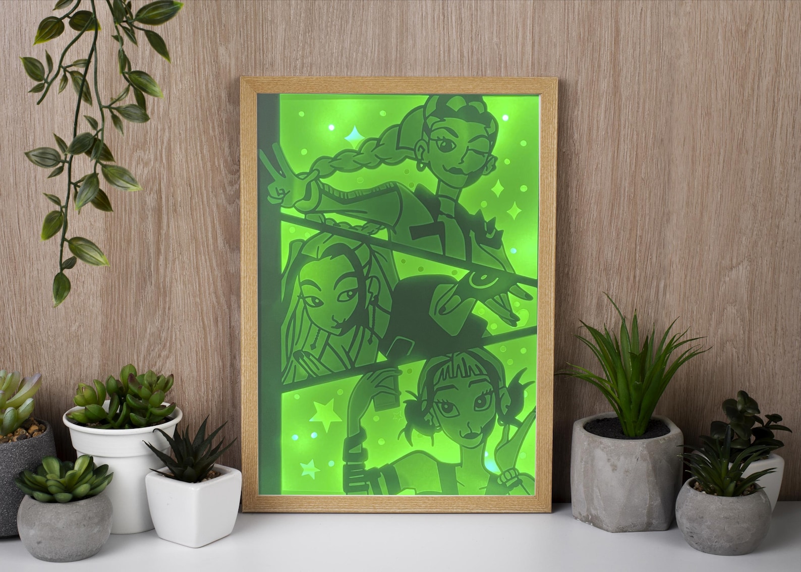 K-pop Lightbox SVG, K-pop Girls Shadow Box, Lightbox Cutout Template, K ...