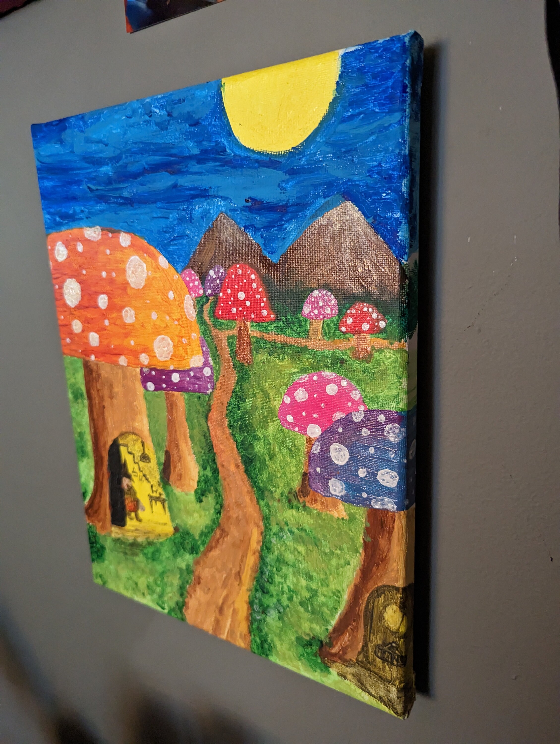 Mushroom Painting - Etsy