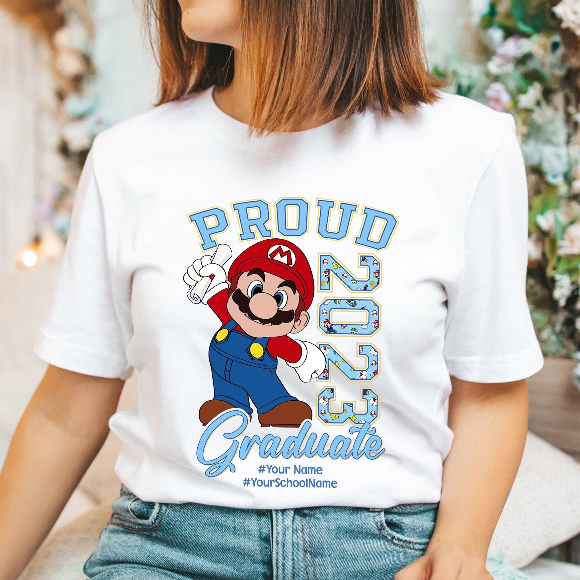 Personalized Super Mario Graduation 2023 Shirt | Mario Graduate Shirts ...