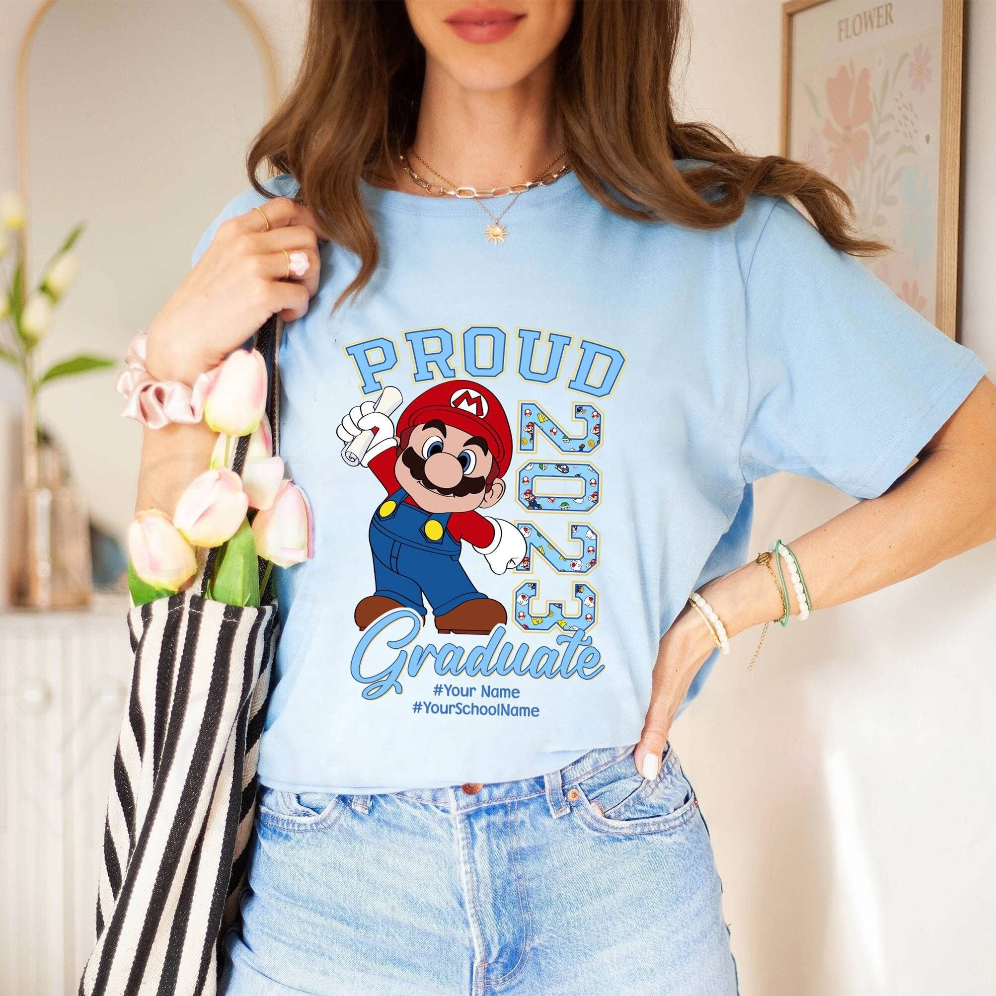 Personalized Super Mario Graduation 2023 Shirt | Mario Graduate Shirts ...