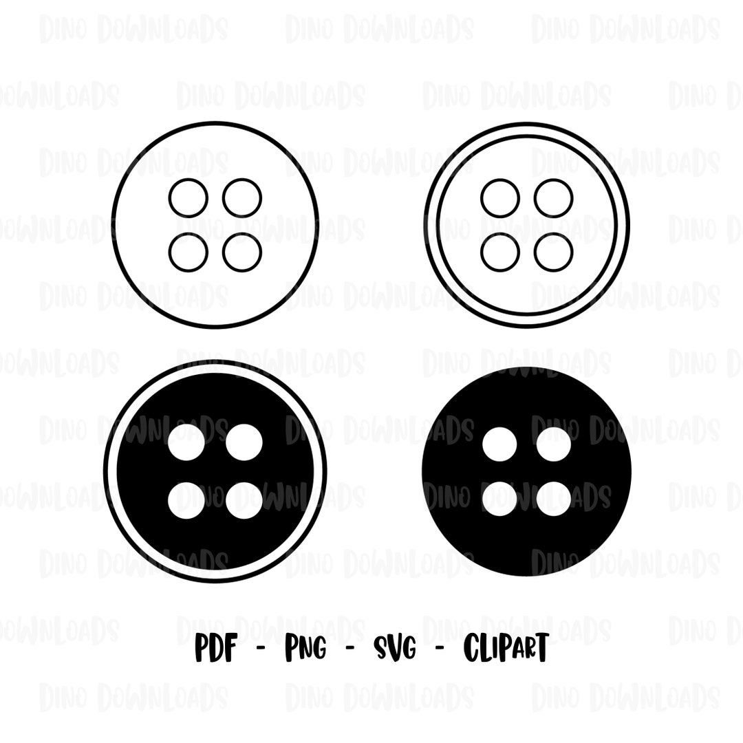 Buttons SVG PNG PDF Sewing Buttons Clip Art Clothing - Etsy