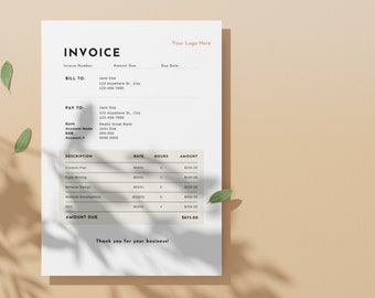 Receipt Template Sales Invoice Template Business Receipt - Etsy