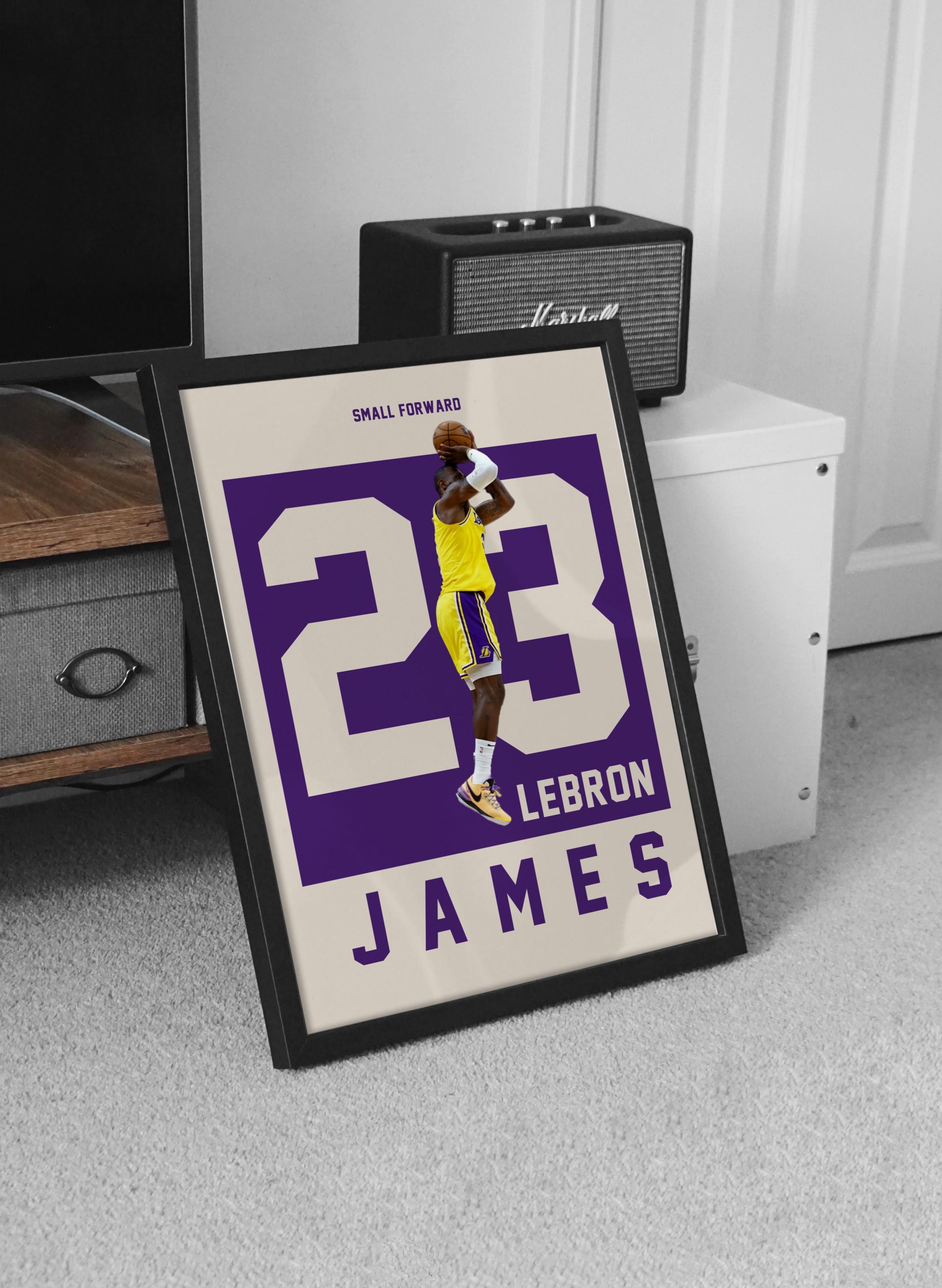 Lebron James Poster, Basketball Print, Basketball Fan Gifts, Basketball ...