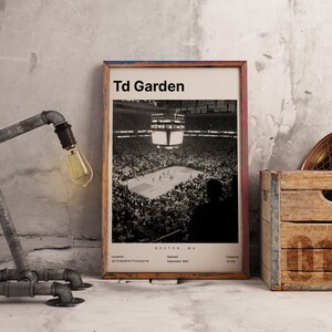 Td Garden Stadium Poster, Basketball Print, Basketball Fan Gifts ...
