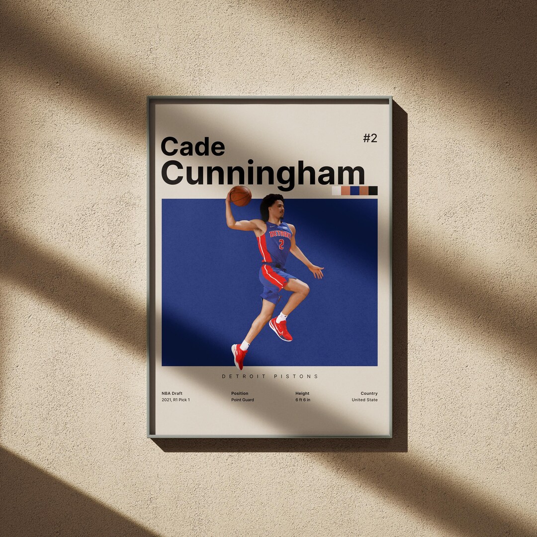 Cade Cunningham Poster, Basketball Print, Basketball Fan Gifts ...