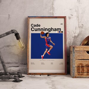 Cade Cunningham Poster, Basketball Print, Basketball Fan Gifts ...