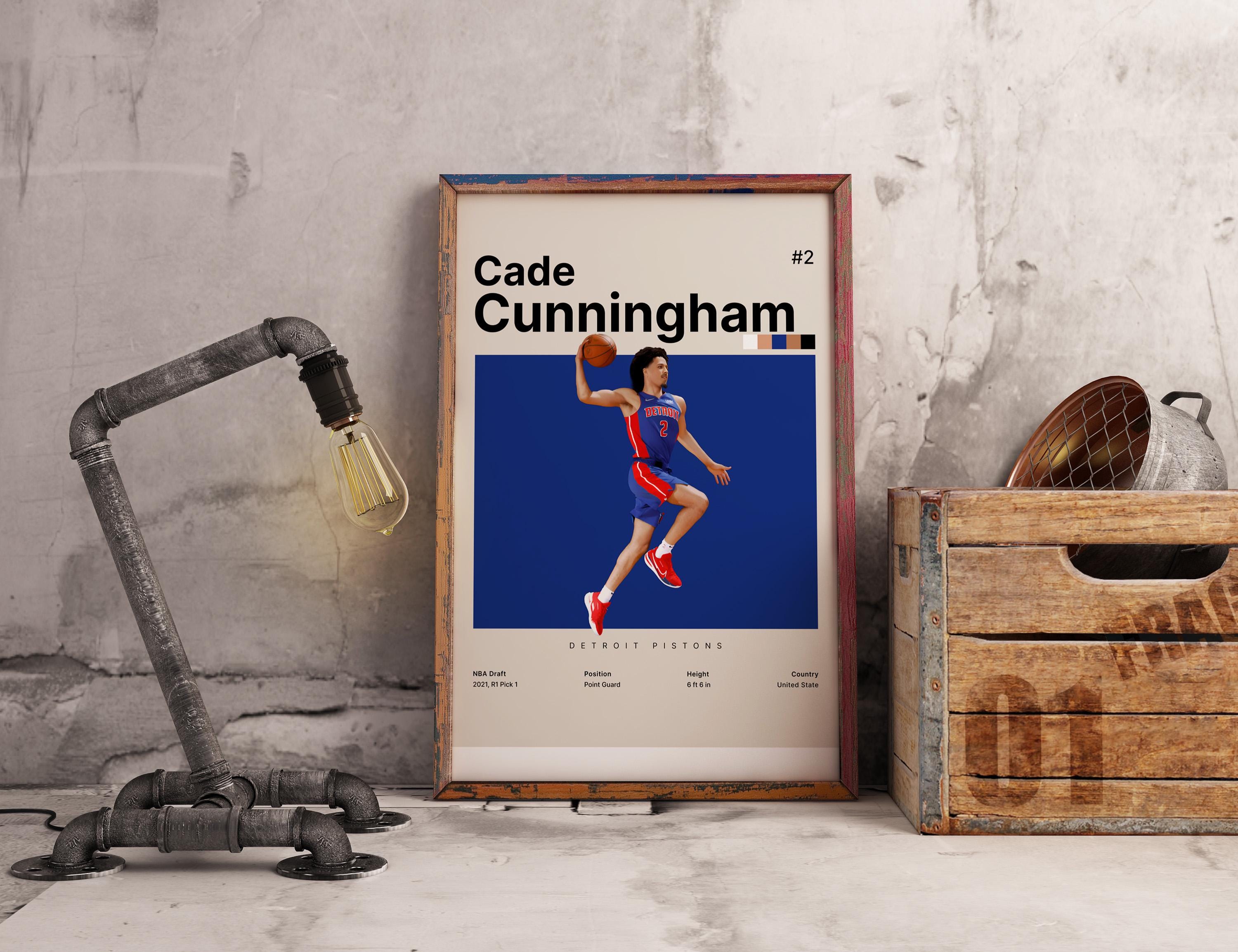 Cade Cunningham Poster, Basketball Print, Basketball Fan Gifts ...