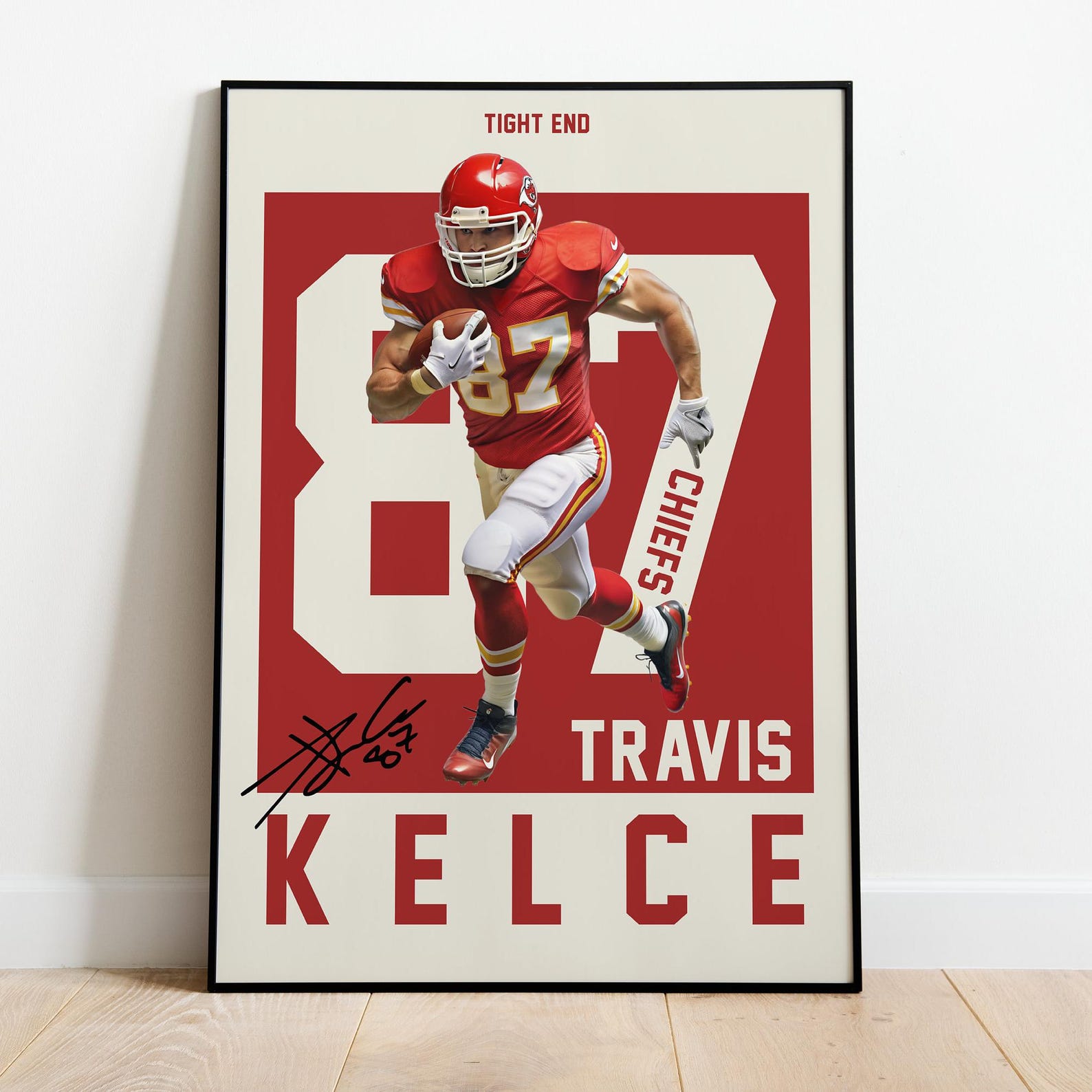 Travis Kelce Poster, Kansas City Chiefs Wall Art, Football Fan Gifts ...