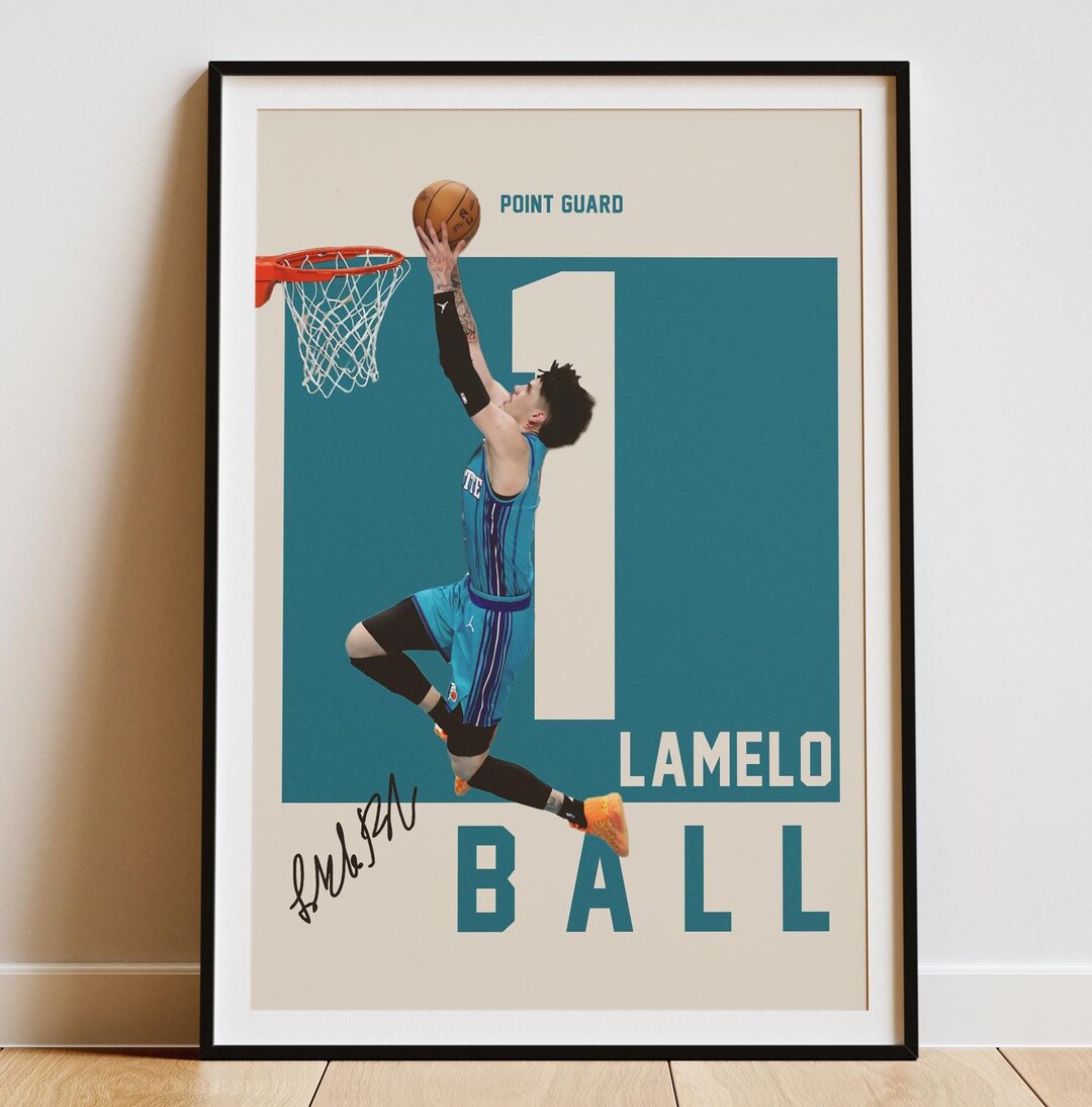 Lamelo Ball Poster, Basketball Print, Basketball Fan Gifts, Basketball ...