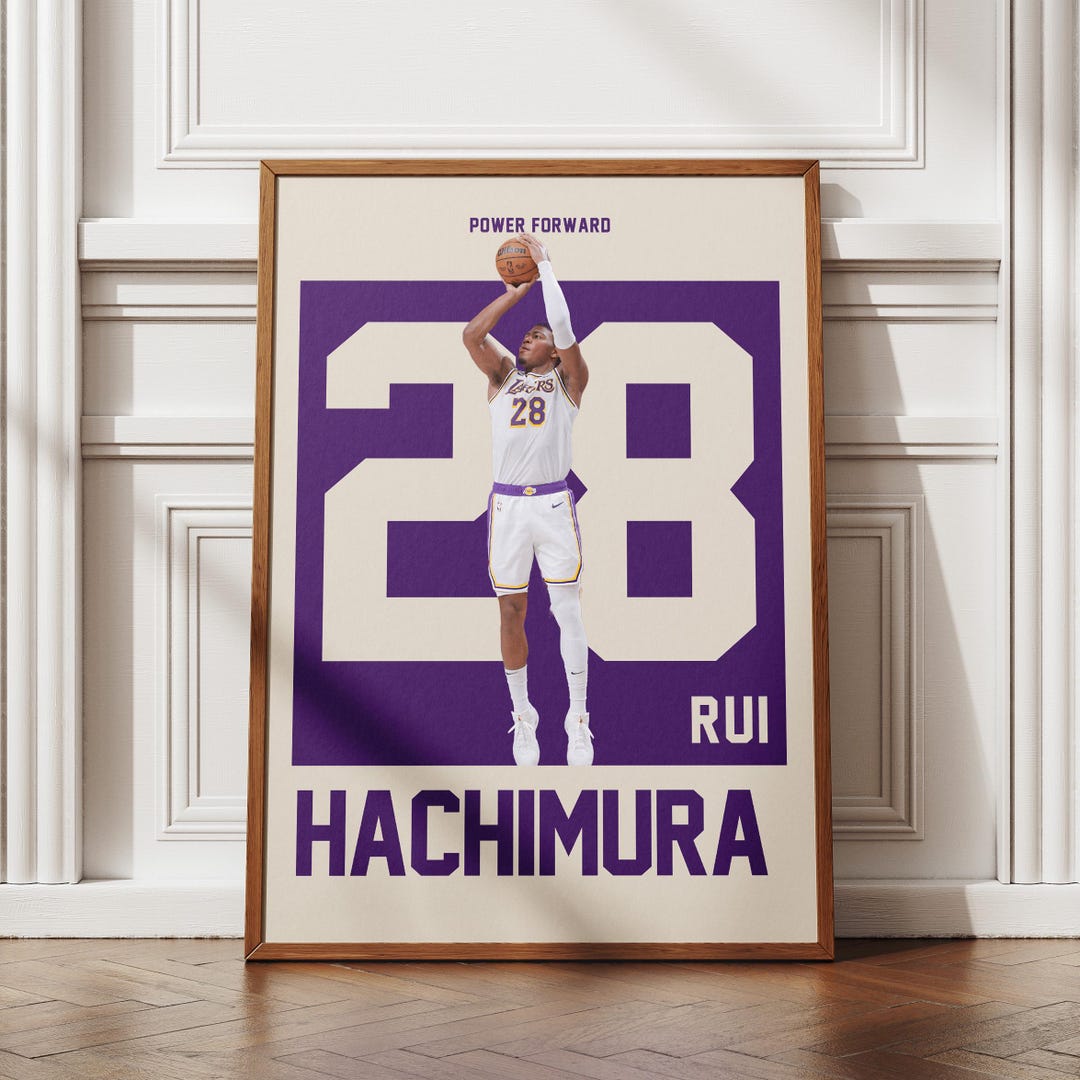 Rui Hachimura Poster, Los Angeles Lakers Canvas, Basketball Fan Gifts ...