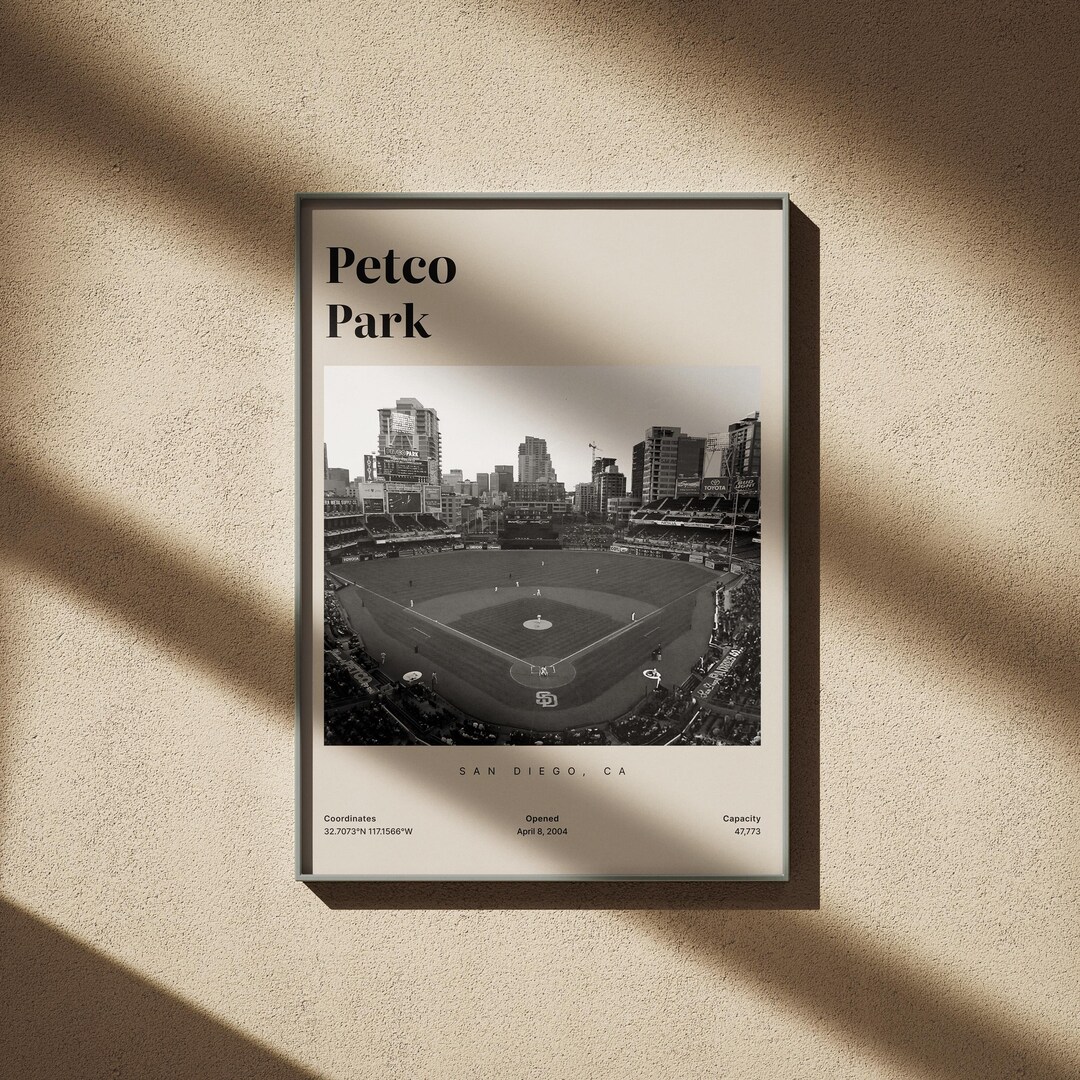 Petco Park Poster, San Diego Padres Wall Art, Baseball Fan Gifts, Sport ...