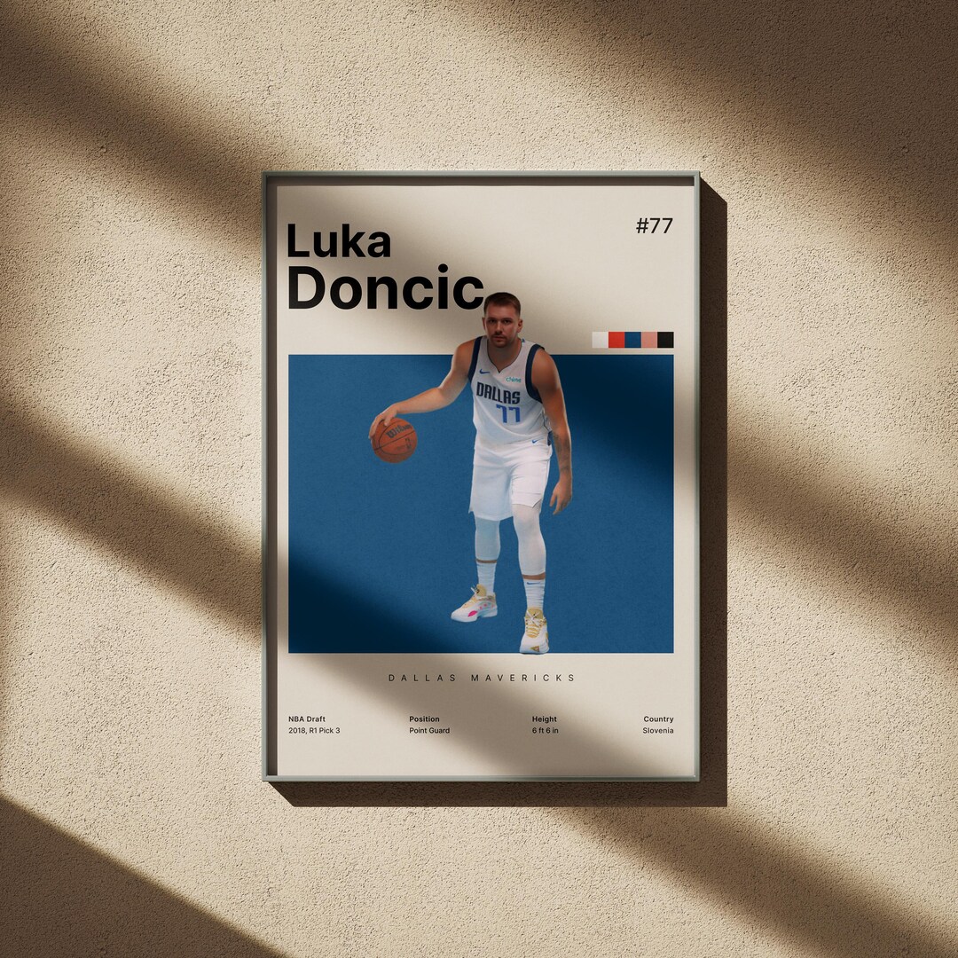 Luka Doncic Poster, Basketball Print, Basketball Fan Gifts, Basketball ...