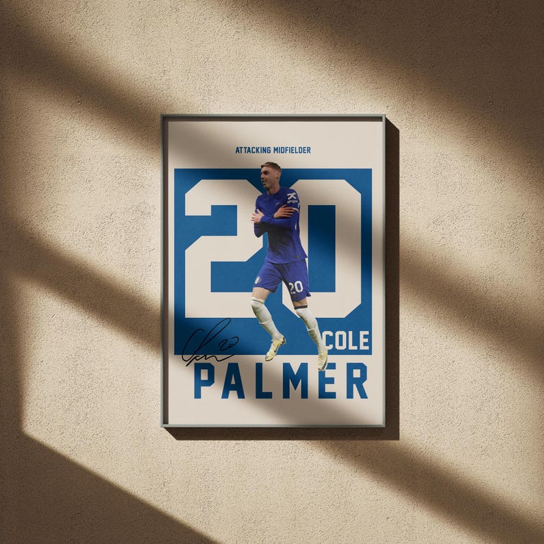 Cole Palmer Poster, Football Print, Soccer Wall Art, Football Fan Gifts ...