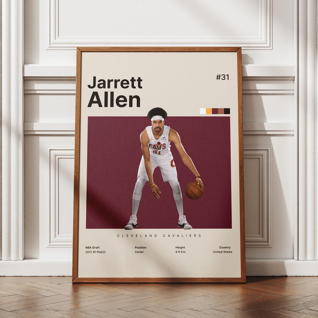Jarrett Allen Poster, Basketball Print, Basketball Fan Gifts ...