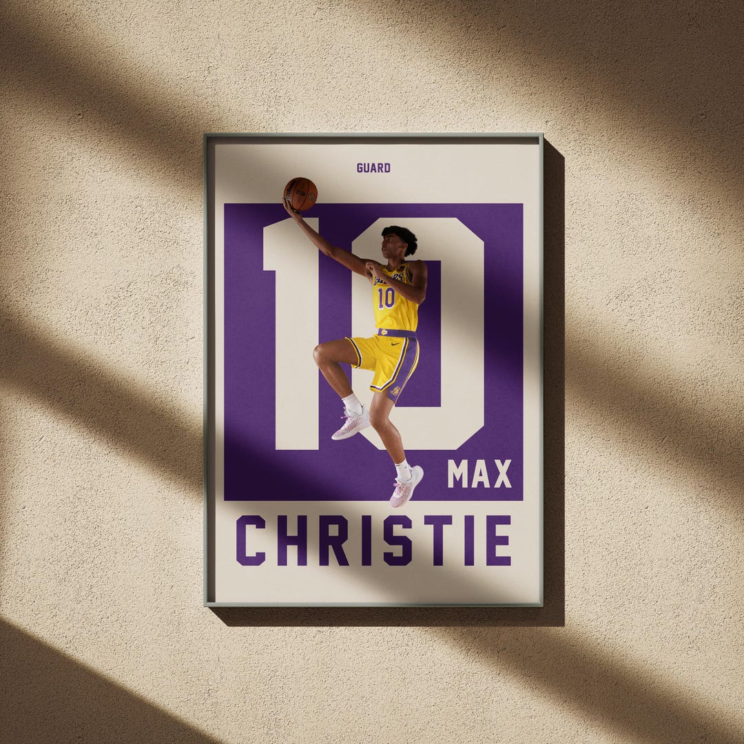 Max Christie Poster, Basketball Print, Basketball Fan Gifts, Basketball ...