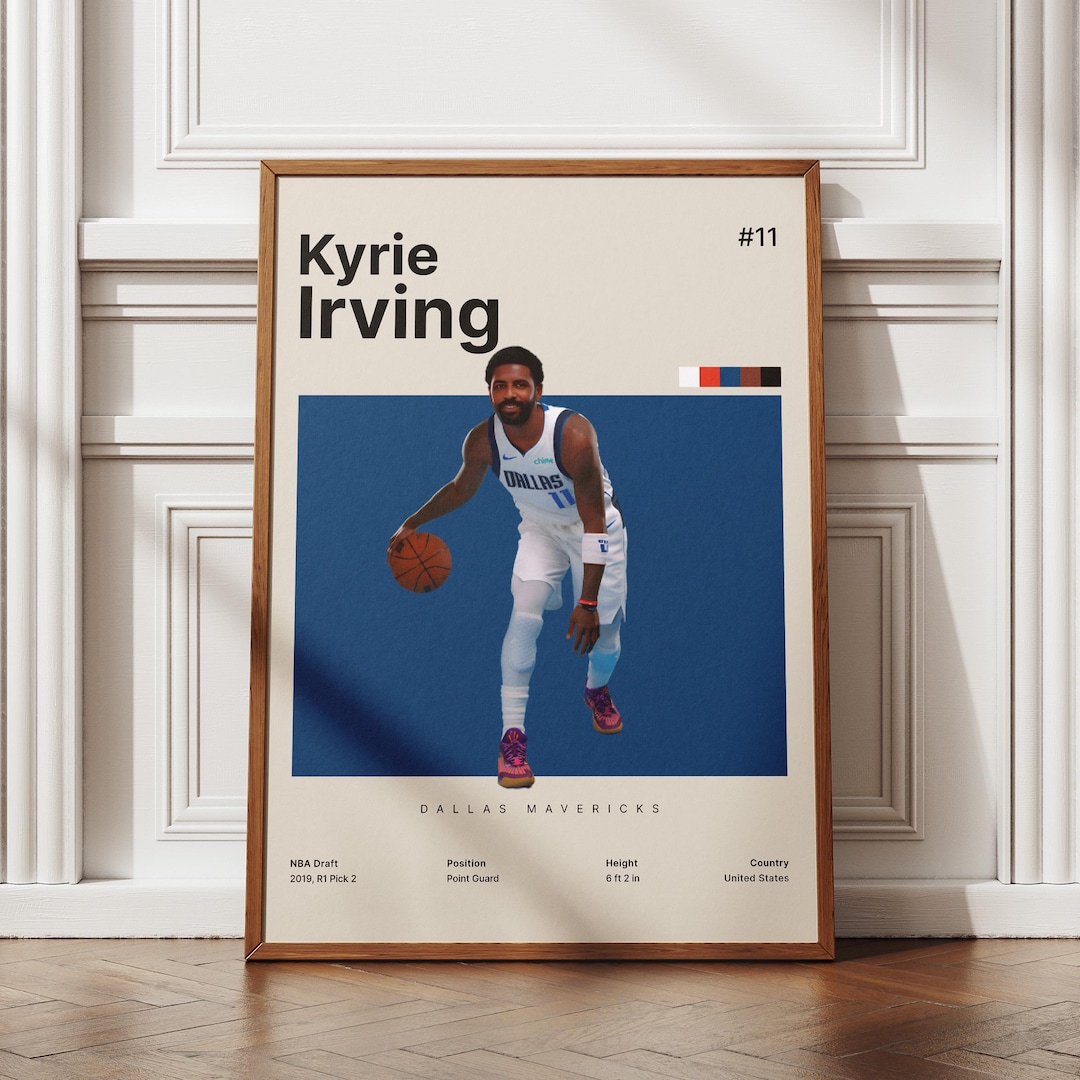 Kyrie Irving Poster, Dallas Mavericks Canvas, Basketball Fan Gifts ...