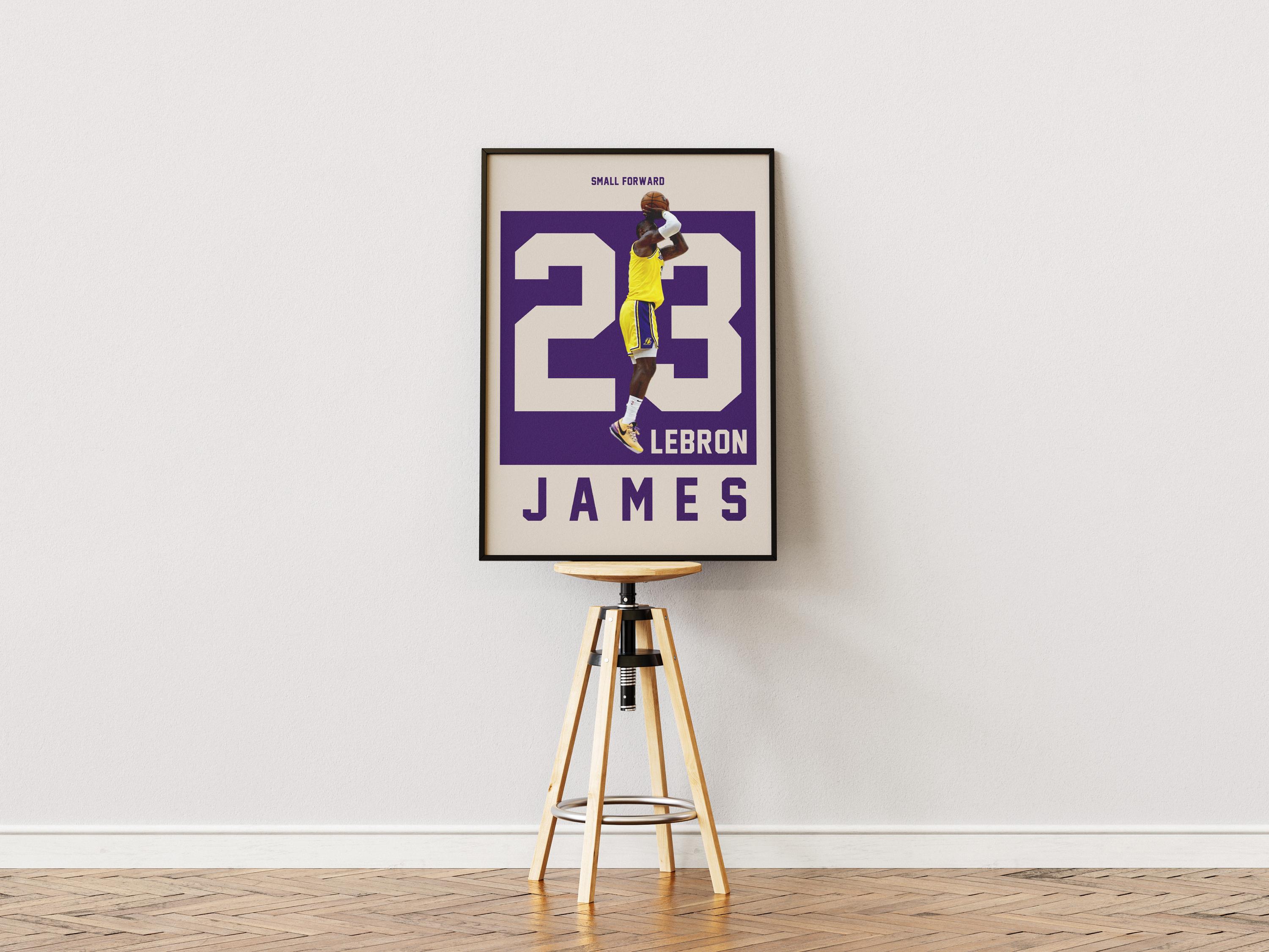 Lebron James Poster, Basketball Print, Basketball Fan Gifts, Basketball ...