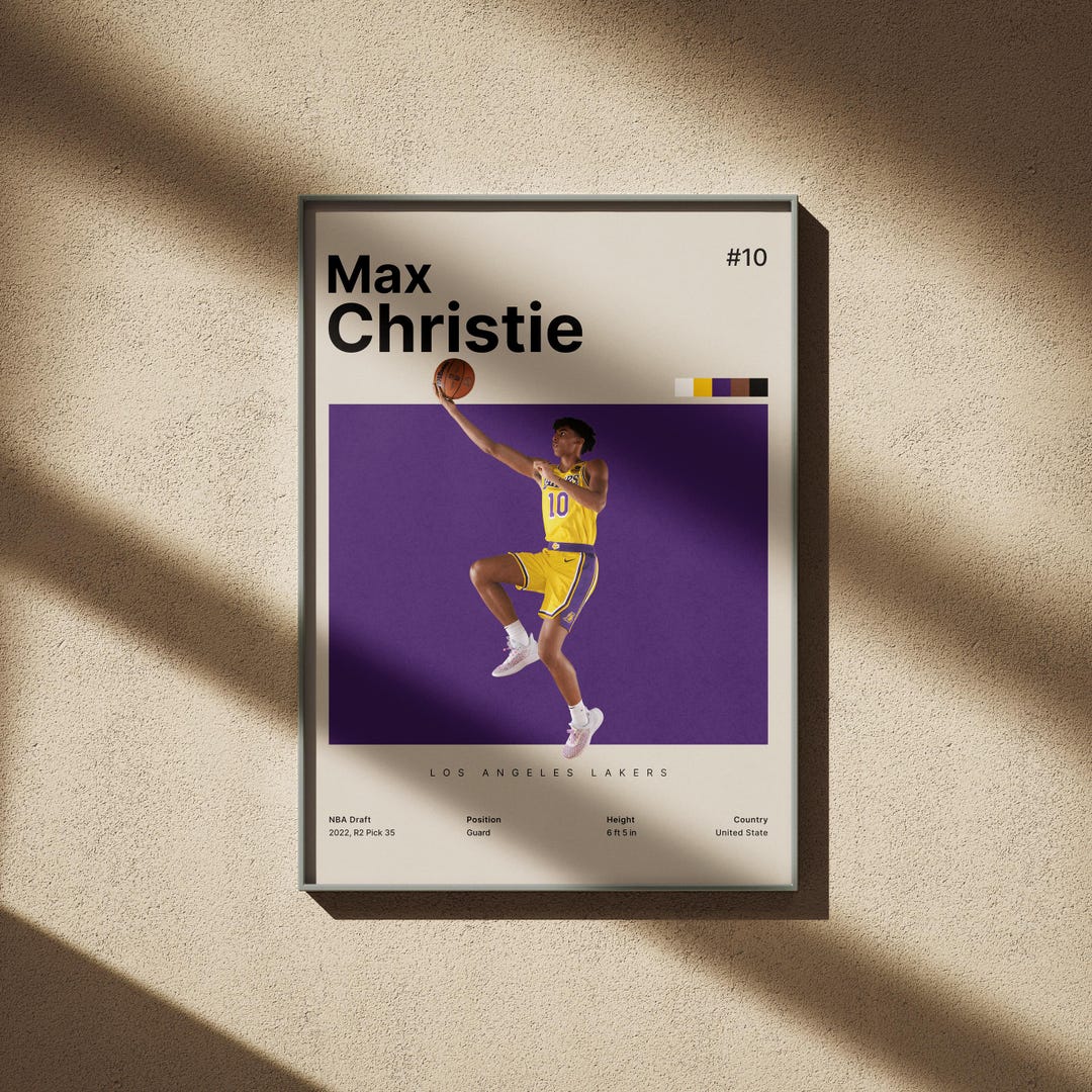 Max Christie Poster, Basketball Print, Basketball Fan Gifts, Basketball ...