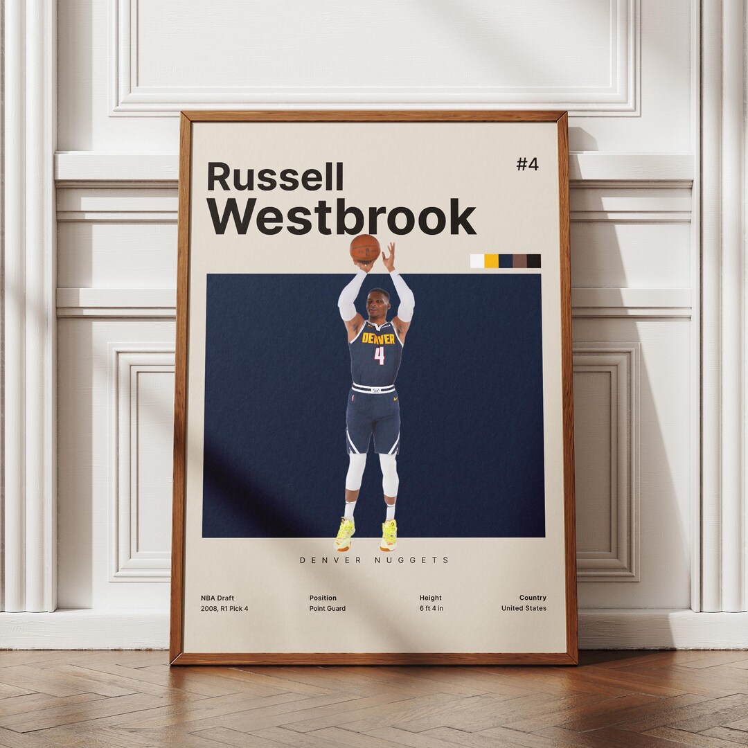 Russell Westbrook Poster, Basketball Print, Basketball Fan Gifts ...